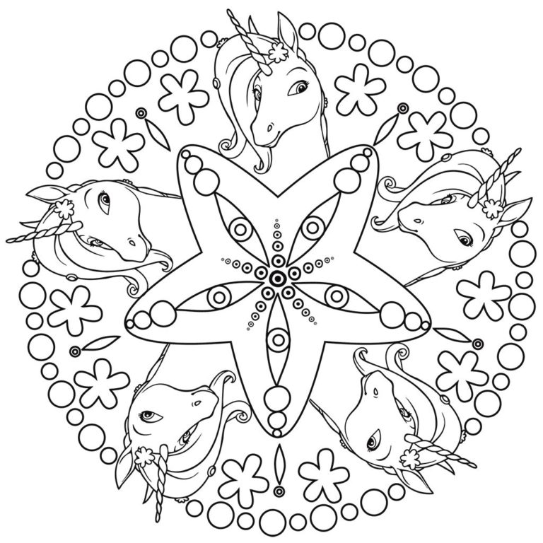 coloriage mandala licorne – 123Dessins | Source #1 des Dessins ... coloriage mandala licorne – 123Dessins | Source #1 des Dessins ...