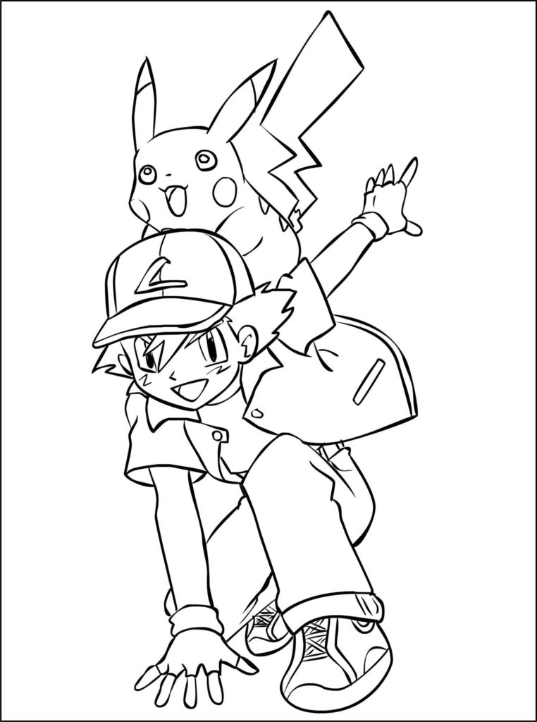 coloriage pikachu ninja – 123Dessins | Source #1 des Dessins coloriage ...