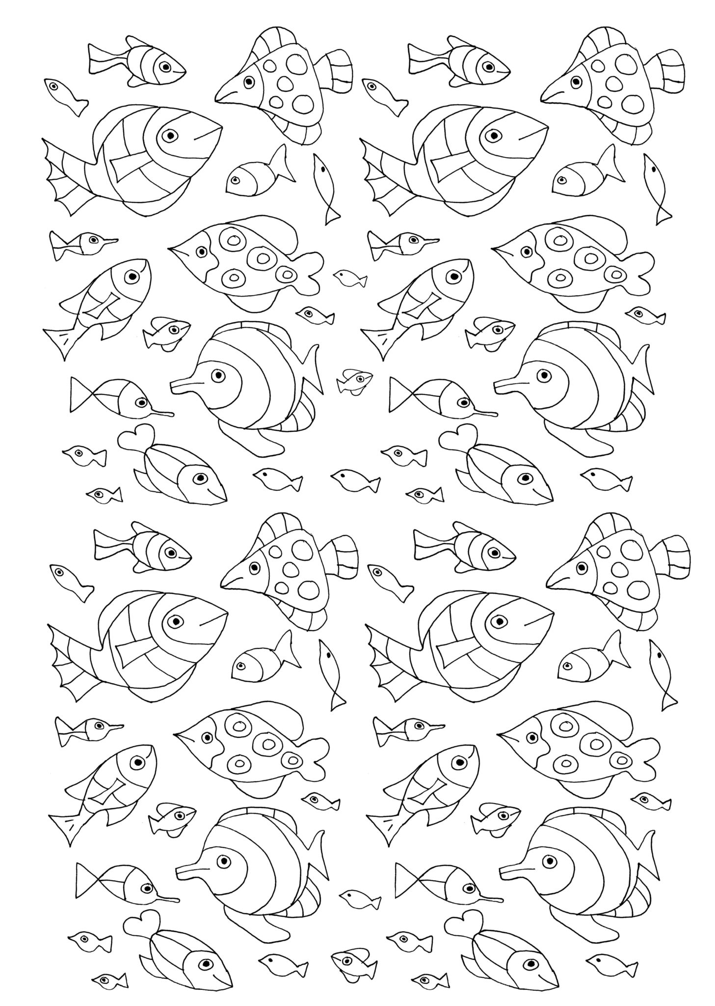 coloriage petit poisson a imprimer – 123Dessins | Source #1 des Dessins ...