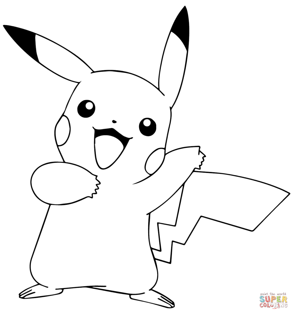 coloriage pokemon pikachu catcheur – 123Dessins | Source #1 des Dessins ...