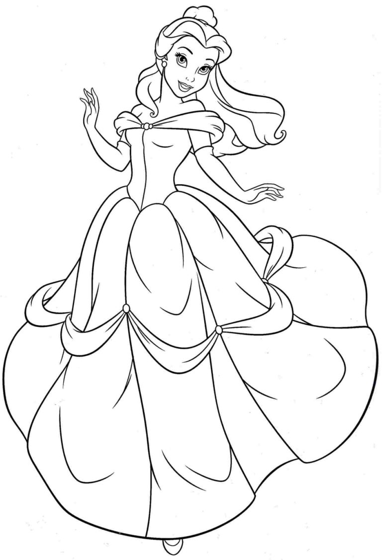 coloriage princesse - dessin a colorier princesse disney gratuit